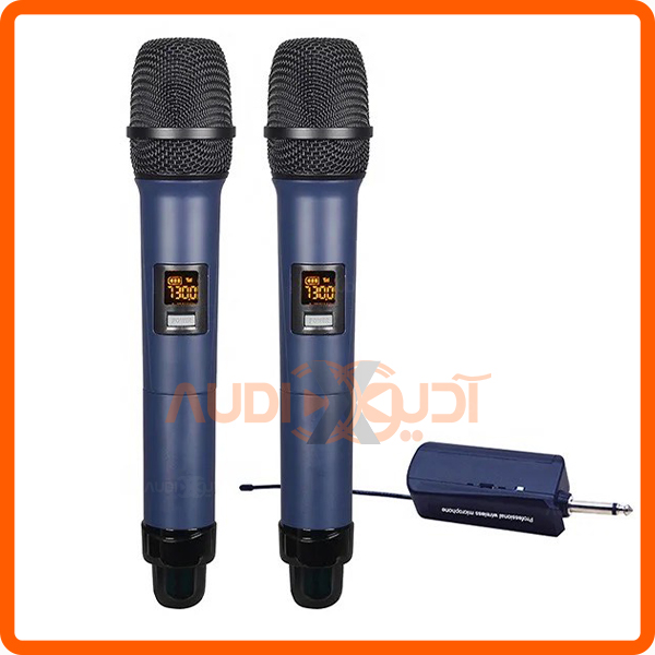 میکروفون بی سیم شارژی دو دستی UNIVERSAL PH10000 - آدیوAUDIOX