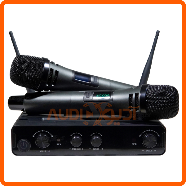 میکروفون بی سیم دو کانال دستی CHAIRMAN QR6 - آدیوAUDIOX