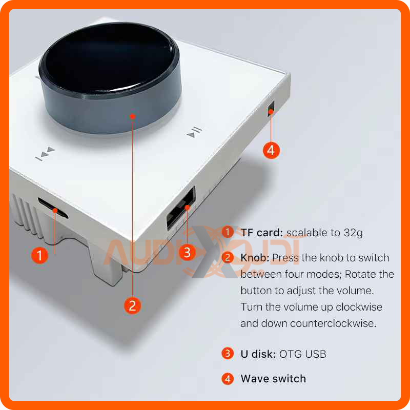 آمپلی دیواری چهار کانال ولوم دار تاچ METALAX PA640W - آدیوAUDIOX